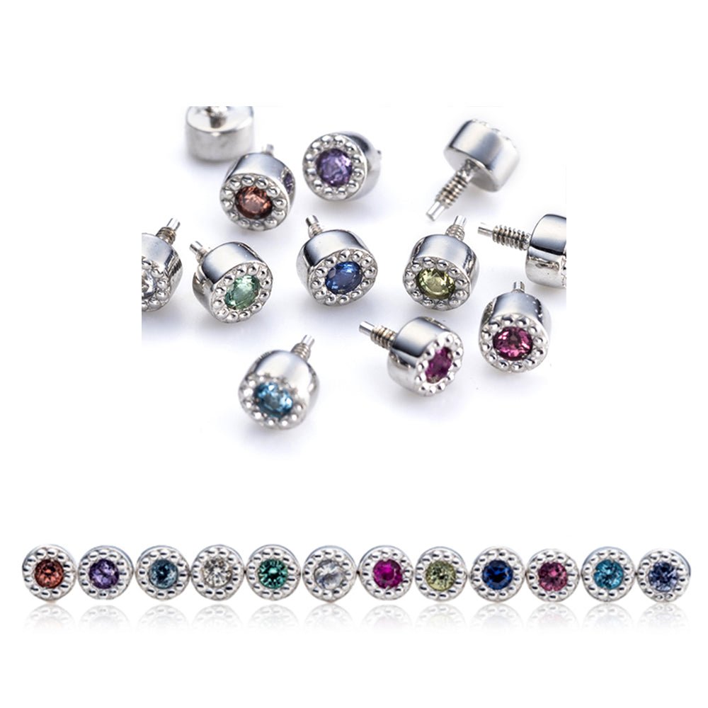K18 Pt Birth Stone Mil