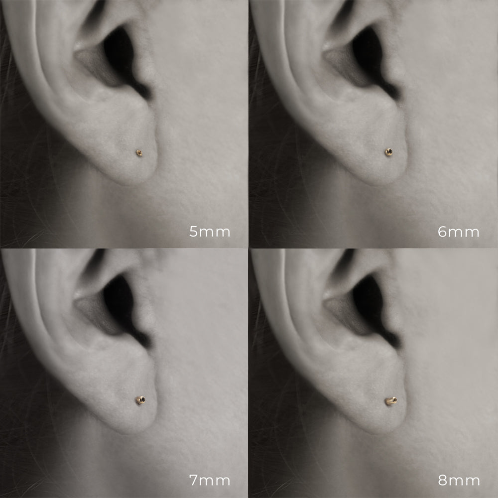 ファーストピアスにオススメ │ K18金 プラチナ ストレートバーベル 16G 14G – PICOLLET