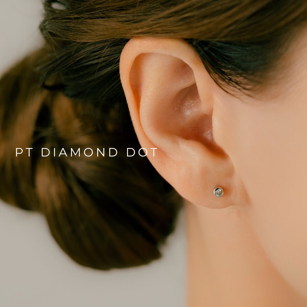 ストレートセット 天然ダイヤモンド ボディピアス│K18/Pt 0.05ct Diamond – PICOLLET